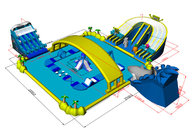 Water Pool 45*40m Inflatable Water Slides For Kids And Adults
