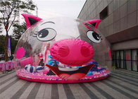 Giant Pink Pig Theme Commercial 18mL Inflatable Fun Land