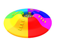 Colorful Theme Coated Tarpaulin 0.55mm Kids Inflatable Slides