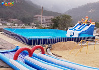 Big Custom Pool 0.9mm PVC Tarpaulin Inflatable Slide For Kids