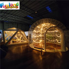 Lighting 4m Transparent PVC Inflatable Resort Igloo Dome Tent For Hotel