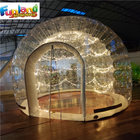 Lighting 4m Transparent PVC Inflatable Resort Igloo Dome Tent For Hotel