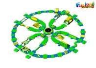 High Duty 0.9mm PVC Tarpaulin Circle Shape Inflatable Floating Water Obstacle Course