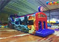 50ft Long Avengers Theme Kids Air Bouncer Slide Inflatable Obstacle Course for Hire