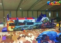 50ft Long Avengers Theme Kids Air Bouncer Slide Inflatable Obstacle Course for Hire