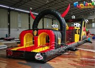 Kids Soccer Theme Bouncy Castle Slide Inflatable Obstacle Course for Rentals