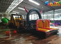 Kids Soccer Theme Bouncy Castle Slide Inflatable Obstacle Course for Rentals