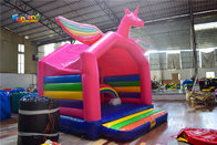 Kids PVC Inflatable Rainbow 3.5m Unicorn Bounce House Rental
