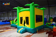 Moblie Tropical Palm 220V Inflatable Bounce Houses With Slide Combo Bounce House